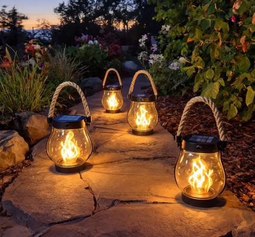 LumaFlick™ Solar Flame Lantern — Transform Your Nights with Cozy, Capt