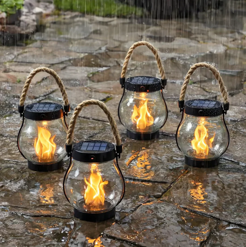 LumaFlick™ Solar Flame Lantern — Transform Your Nights with Cozy, Capt